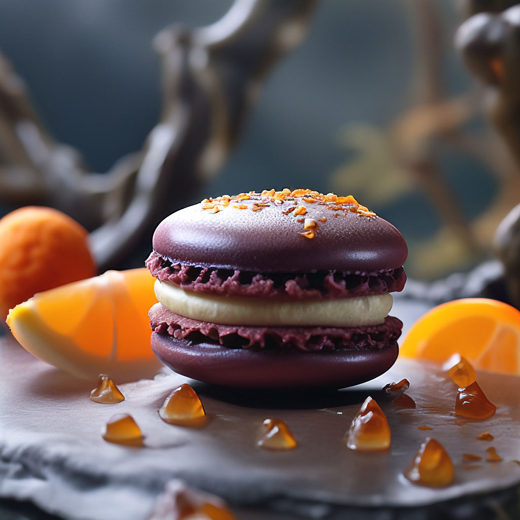 "Dark macaroon with orange liqueur …" — image created in Shedevrum