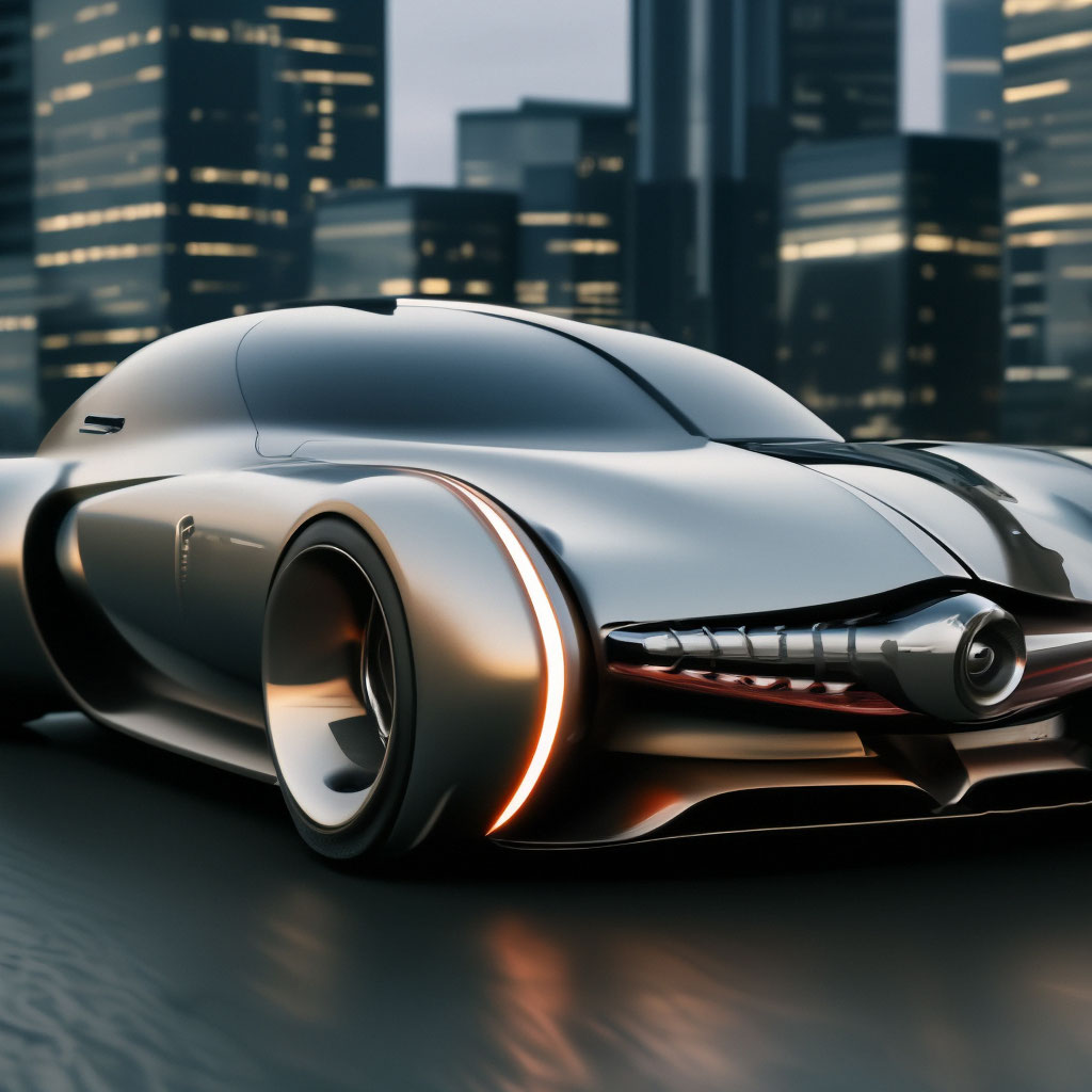 "Volga 21 futuristic concept" — image created in Shedevrum