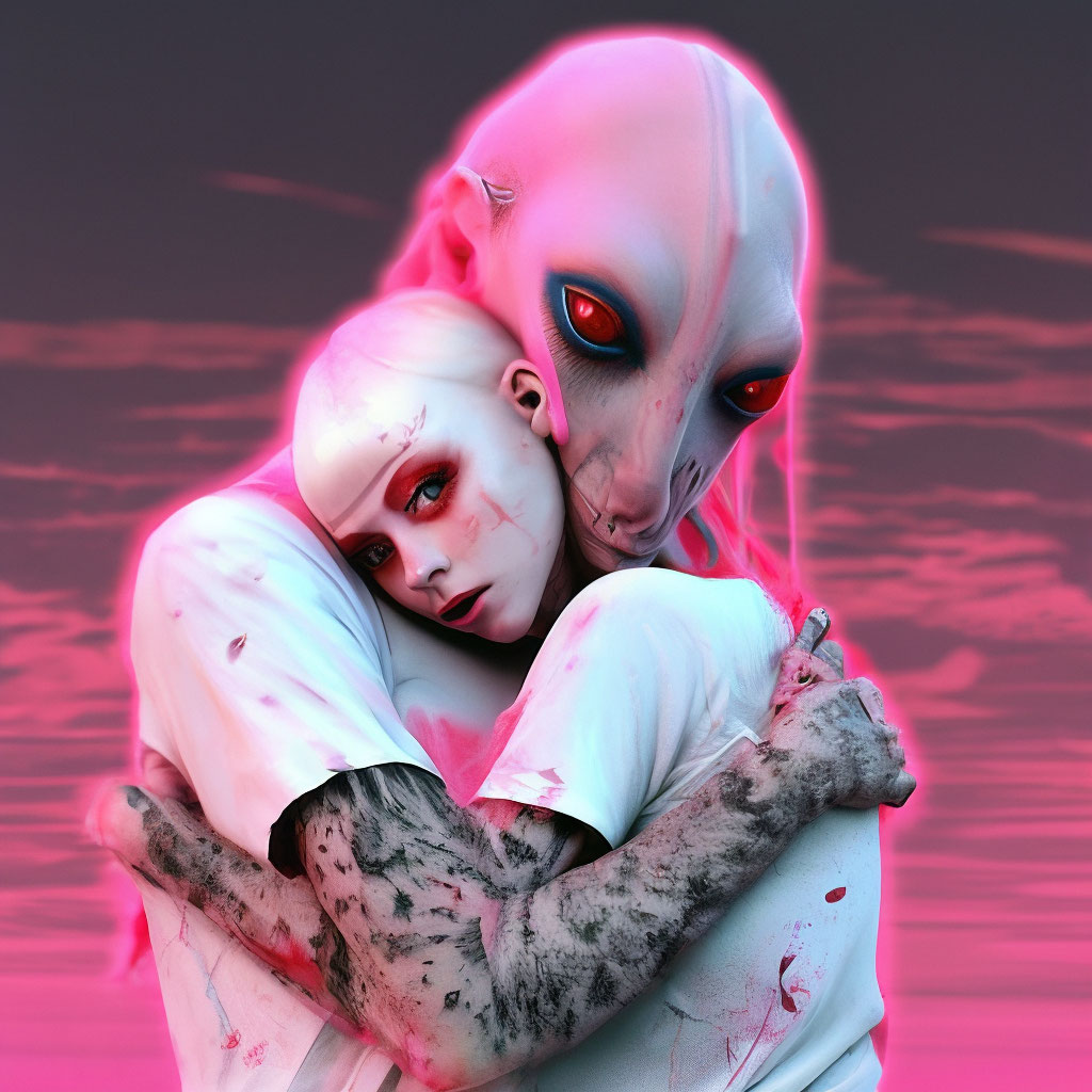 "Collage mutated 3d,scary transparent …" — image created in Shedevrum