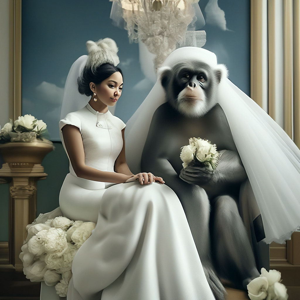 Monkey wedding dress 60 photos - Astyledwedding.com