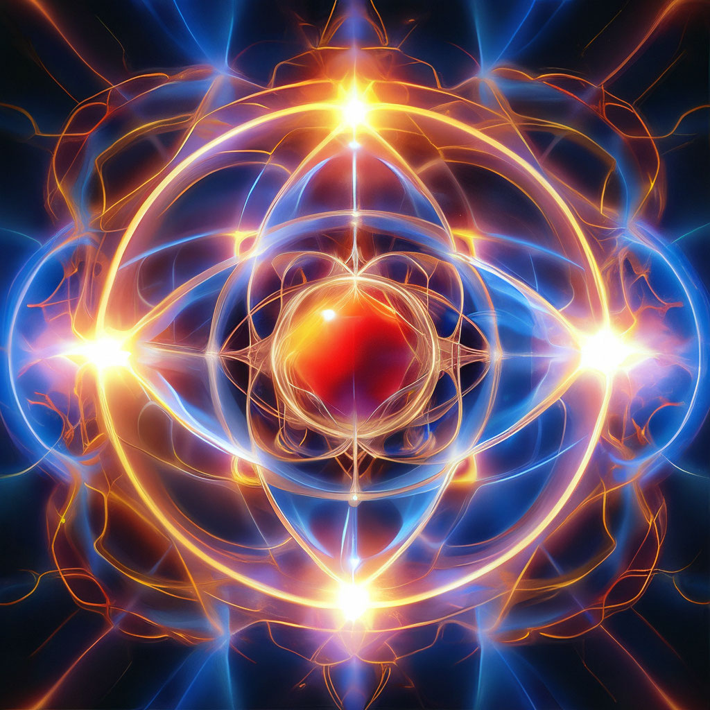 "Atom of the singularity" — image created in Shedevrum