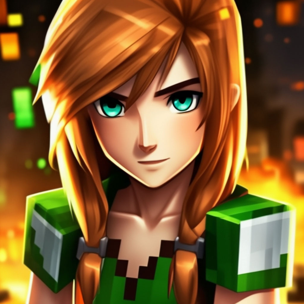 "Minecraft alex in anime style" — image created in Shedevrum