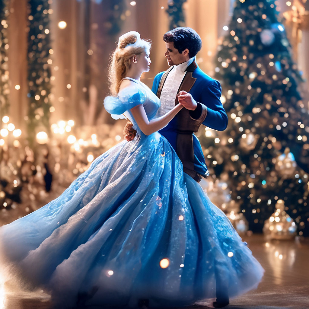 Cenicienta Y El Príncipe Azul Bailando