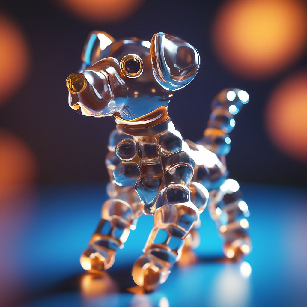 "Dog molecule, aesthetically pleasing…" — image created in Shedevrum