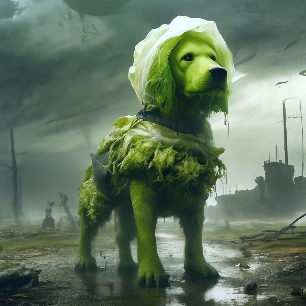 "Cabbage dog | Anastasiya" — image created in Shedevrum