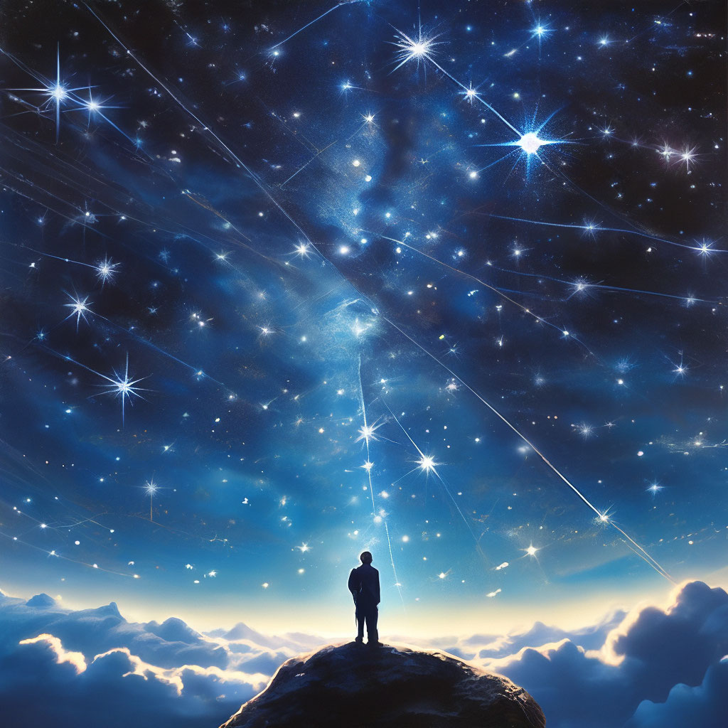 "Above us...only stars" — image created in Shedevrum