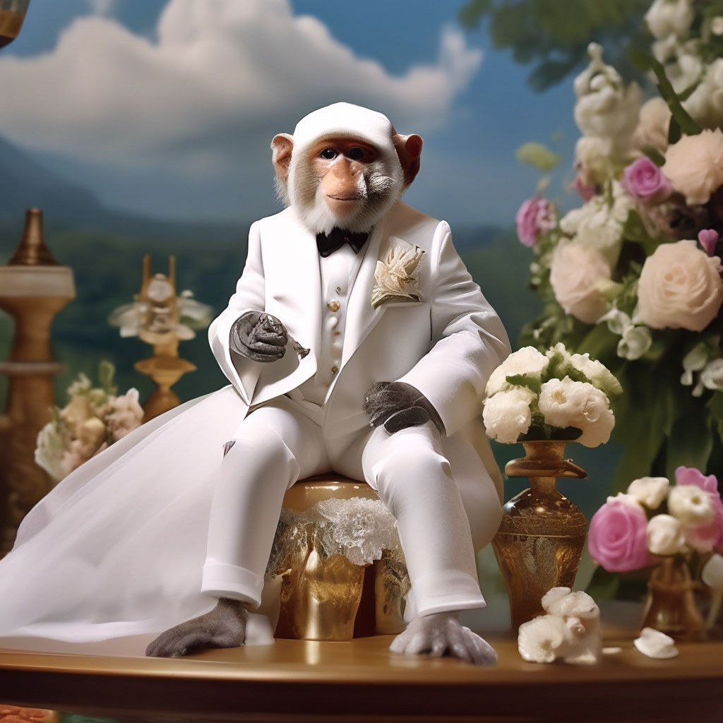 Monkey wedding dress 60 photos - Astyledwedding.com