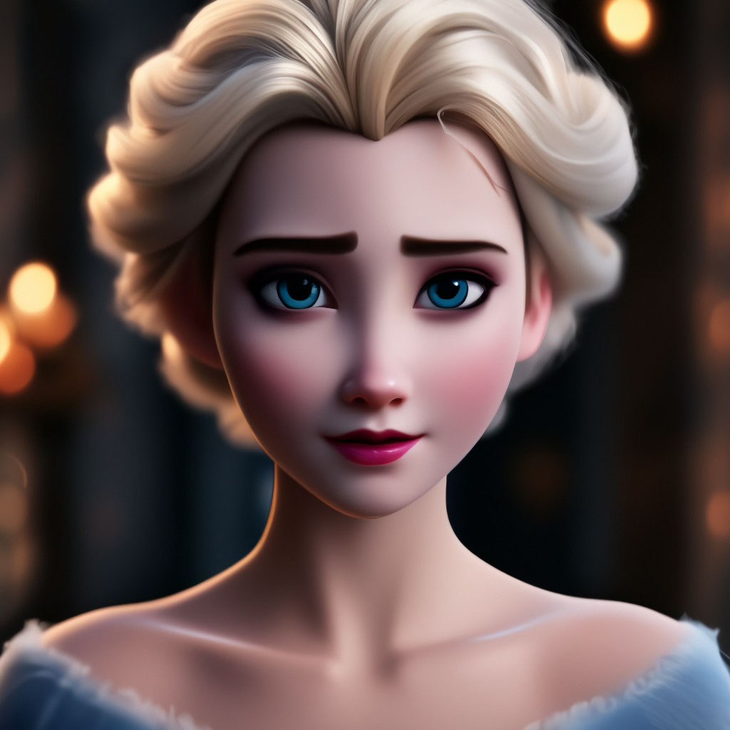 "Elsa cold heart" — image created in Shedevrum