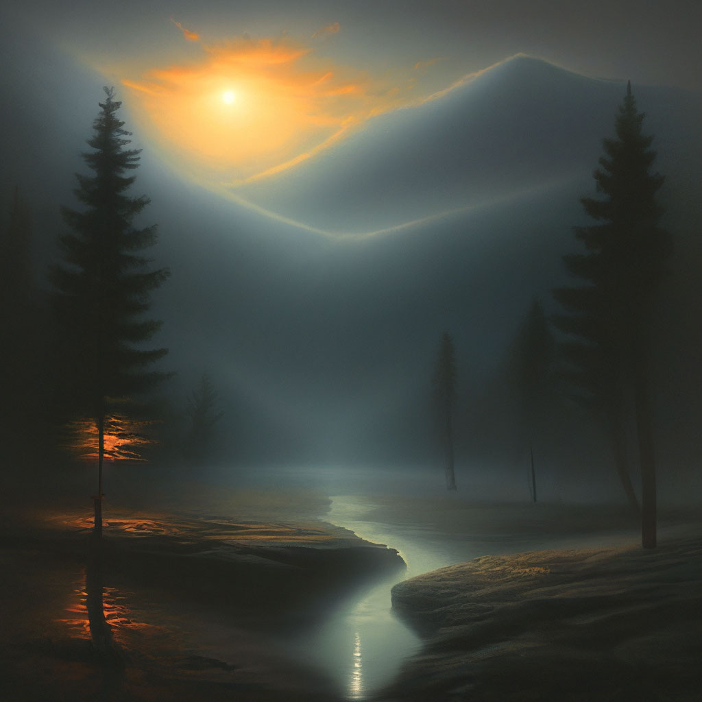 "The darkest time of the day before …" — image created in Shedevrum