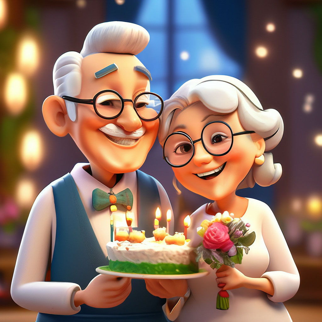Old Cartoon Couple