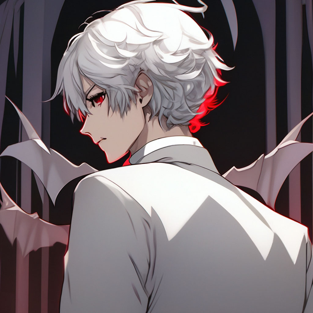 Anime Vampire Boy With White Hair