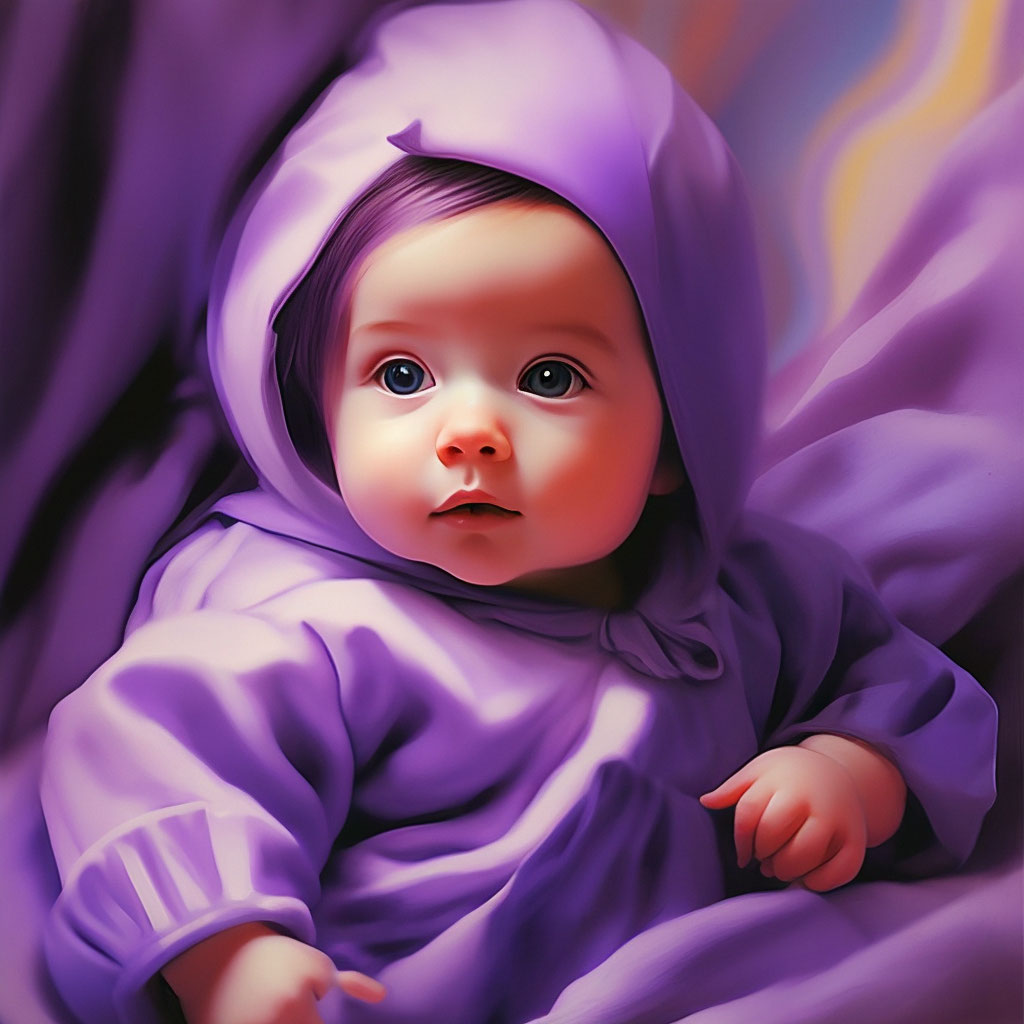 "Baby purple | Кира" — image created in Shedevrum