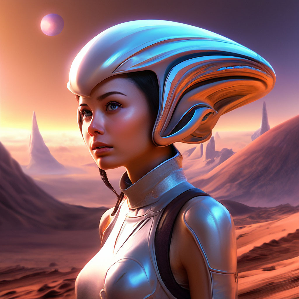 Beautiful Space With Alien Girl