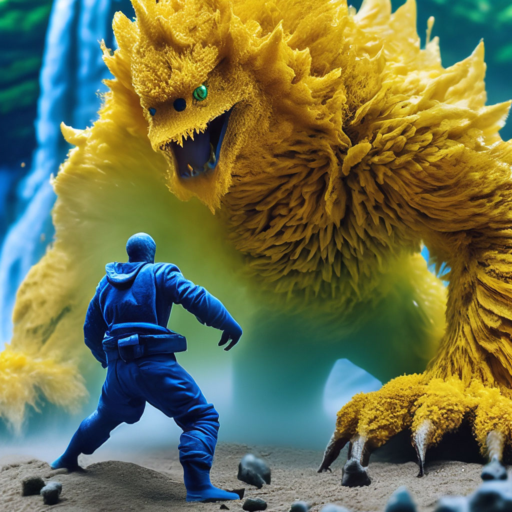"Sand fighting monster made of …" — image created in Shedevrum