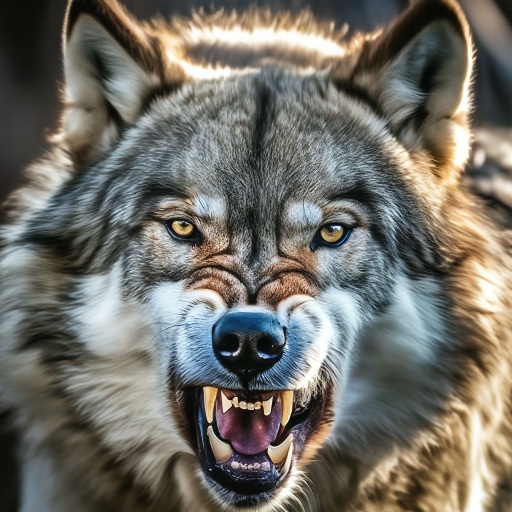 Snarling Wolf Front
