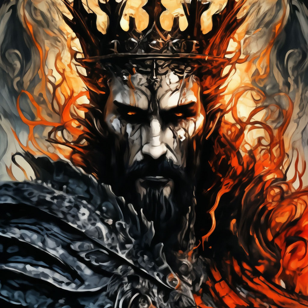 "Hades king of the underworld Kurkul …" — image created in Shedevrum