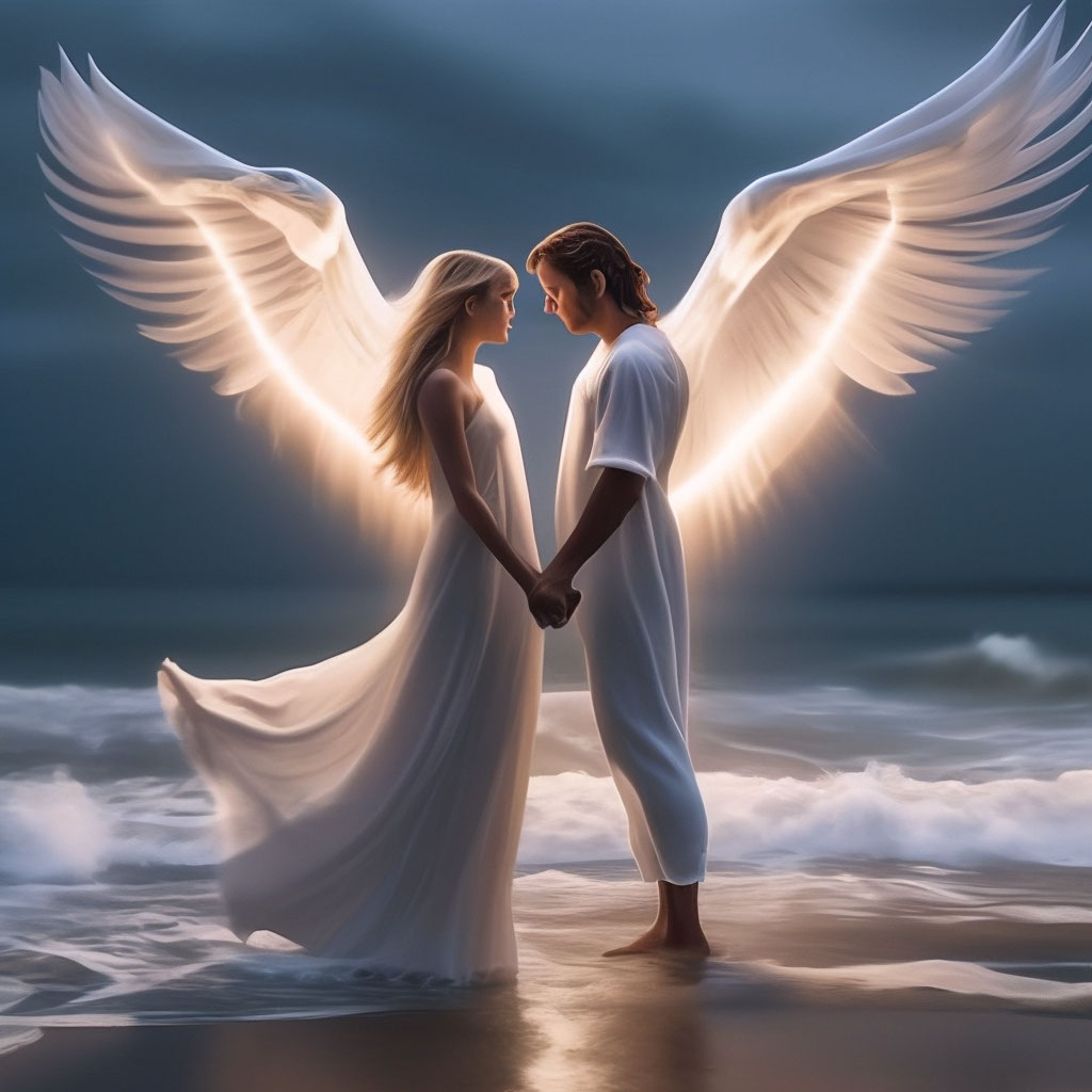 Two Angels Holding Hands