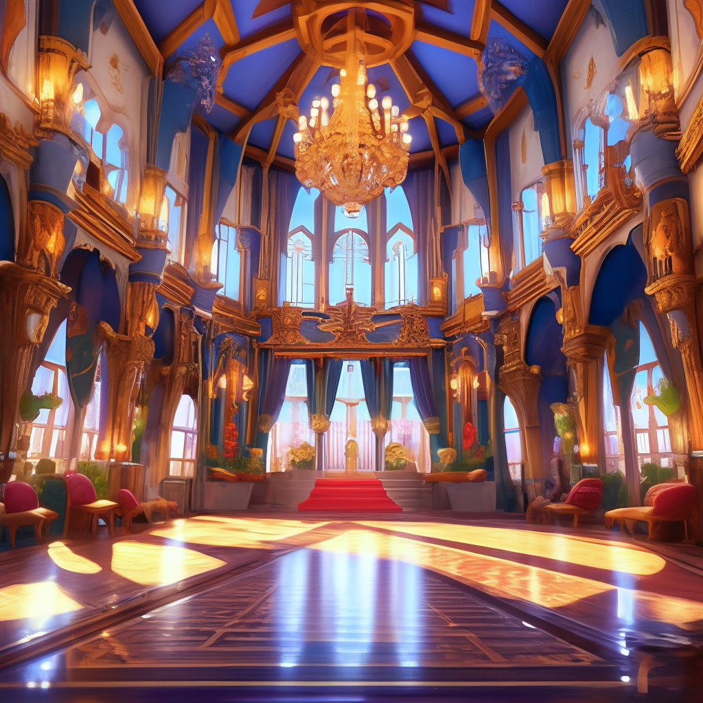 Cartoon Ballroom Background