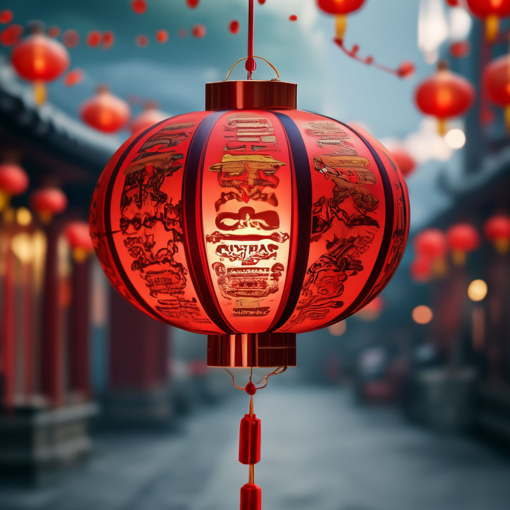 "Chinese red lantern" — image created in Shedevrum