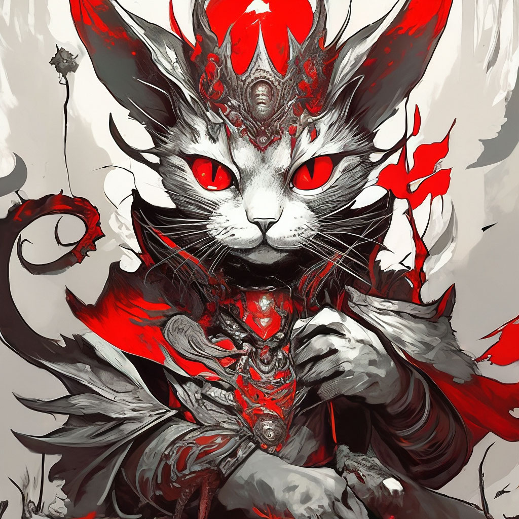 "Illustration mysticism very cat lord …" — image created in Shedevrum