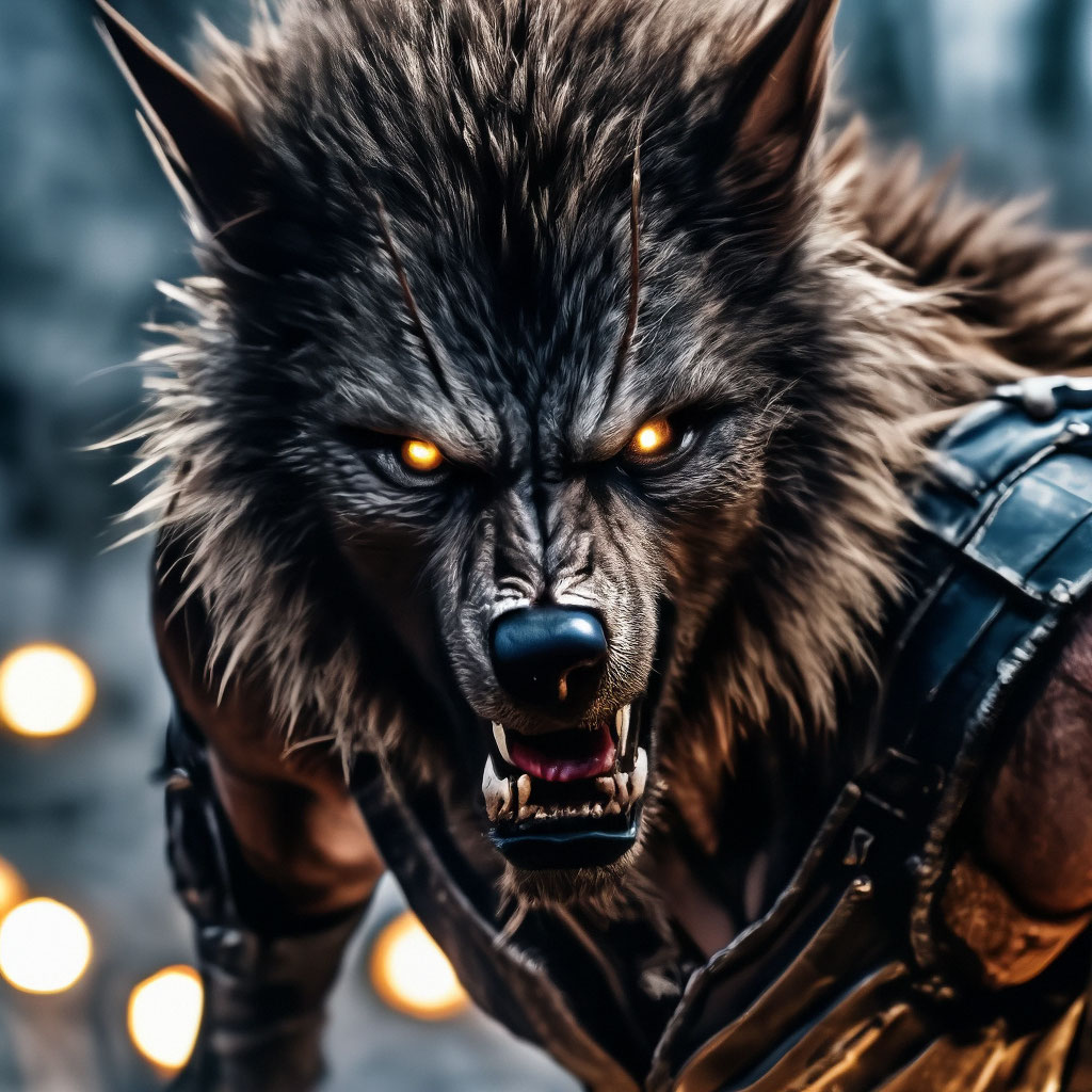 "Turning into a werewolf" — image created in Shedevrum