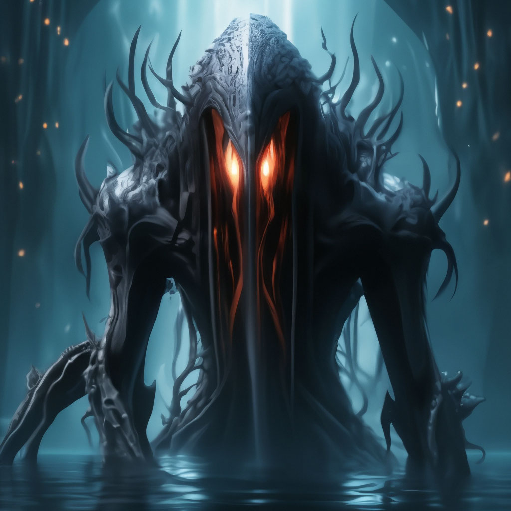 "Faceless monsters of the abyss" — image created in Shedevrum