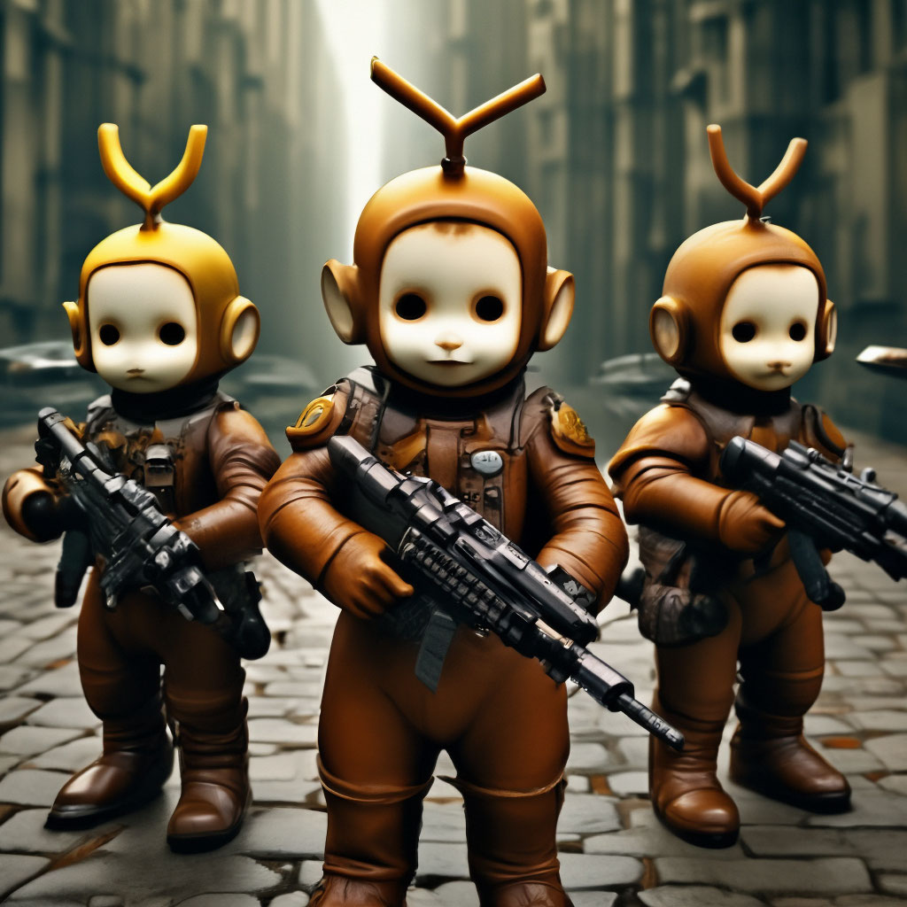 Teletubbies Malvados Com Armas
