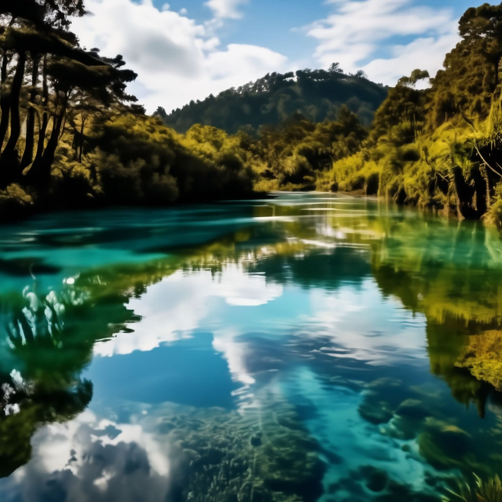 "The Blue Spring is a unique …" — image created in Shedevrum