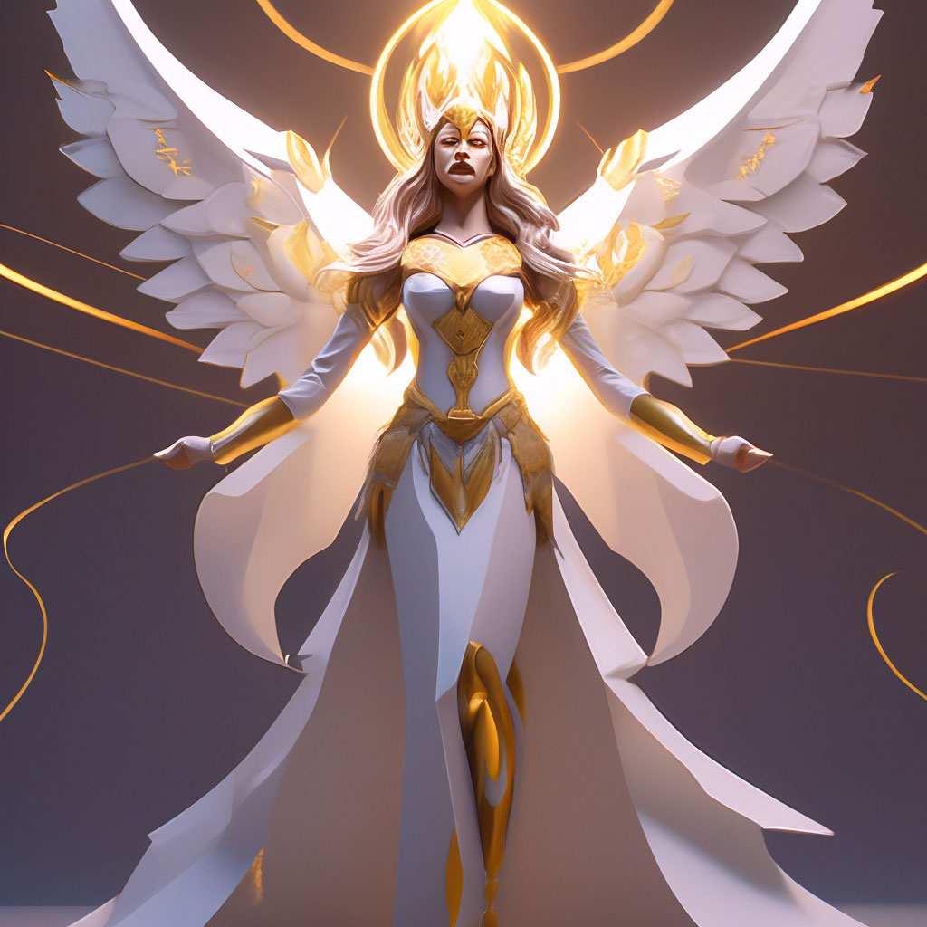 "Goddess of Light" — image created in Shedevrum