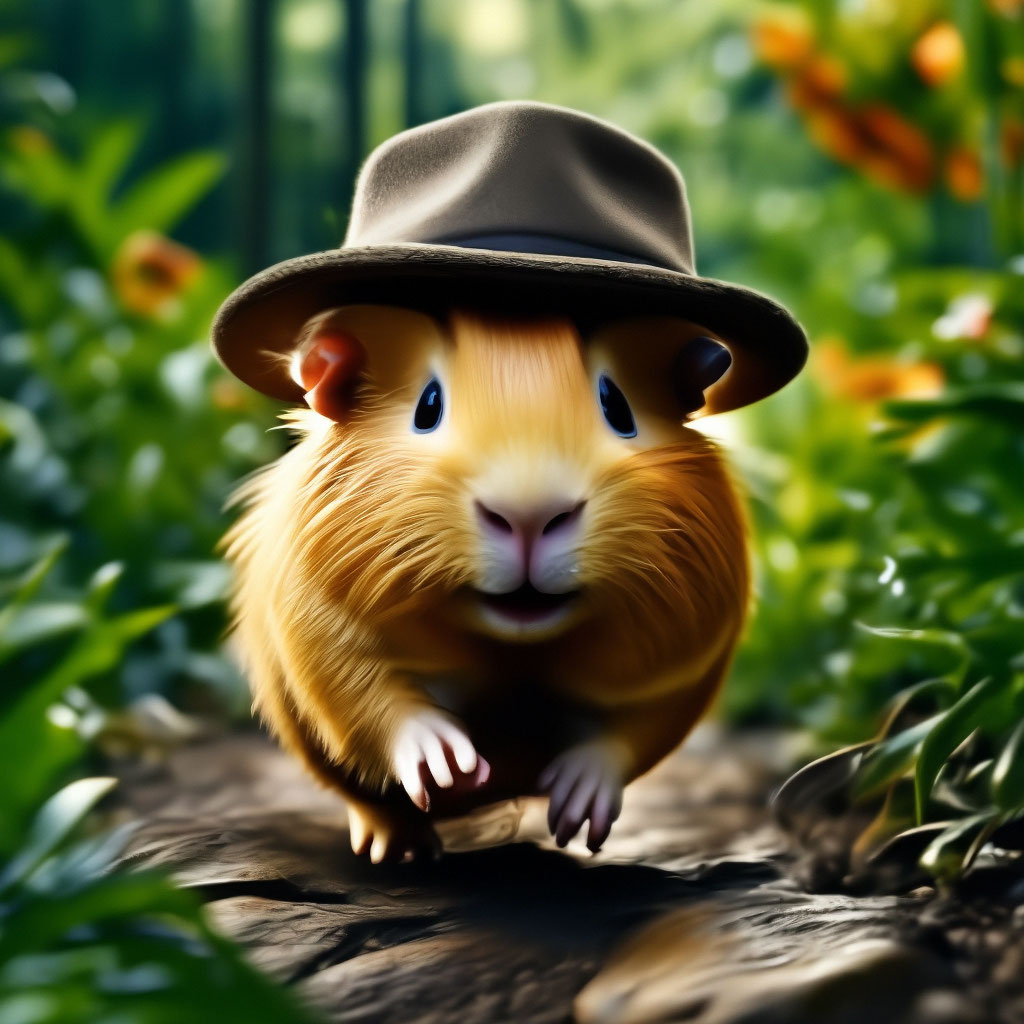 "The adventures of a guinea pig in …" — image created in Shedevrum
