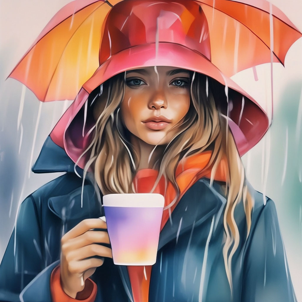 ""the wind blew away the cap , the …" — image created in Shedevrum
