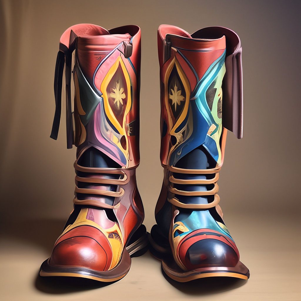"Two pair of boots" — image created in Shedevrum