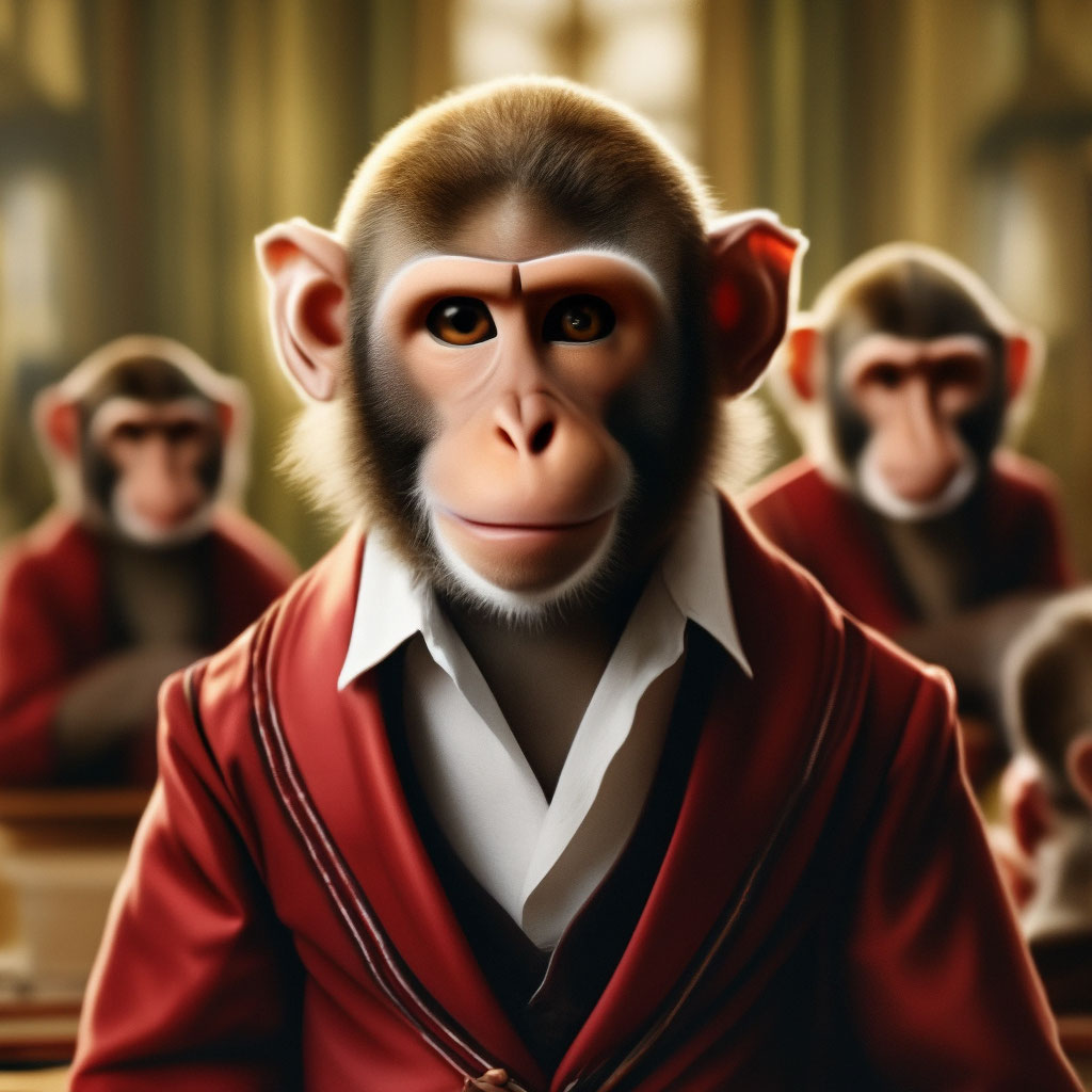"The monkey class" — image created in Shedevrum