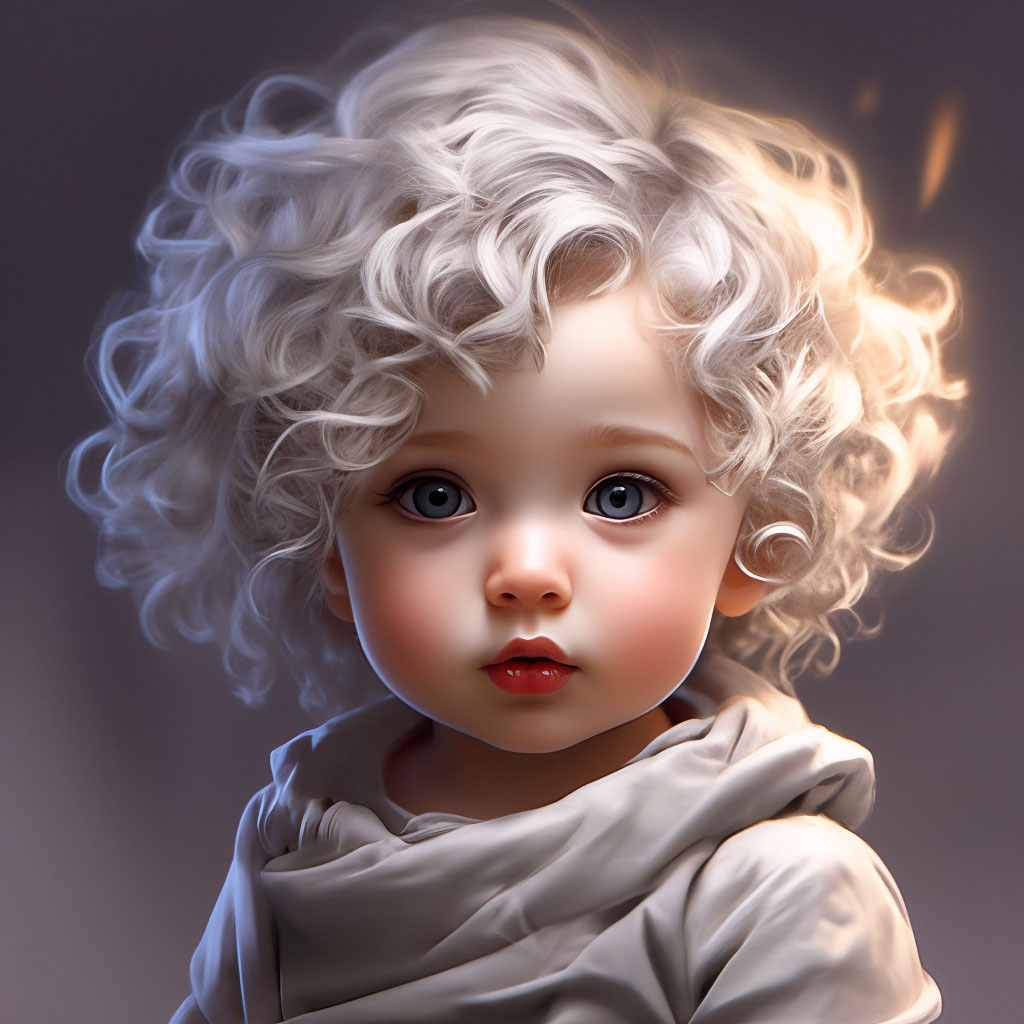 "👶🏻milota🧙🏻 anthropomorphic baby girl 1 year old, holds a pacifier in ...