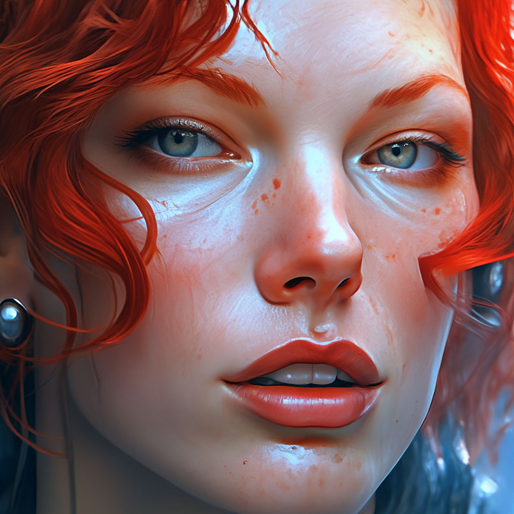 "Lilu, 5-th element, Milla Jovovich, red beast, watercolor drawing ...