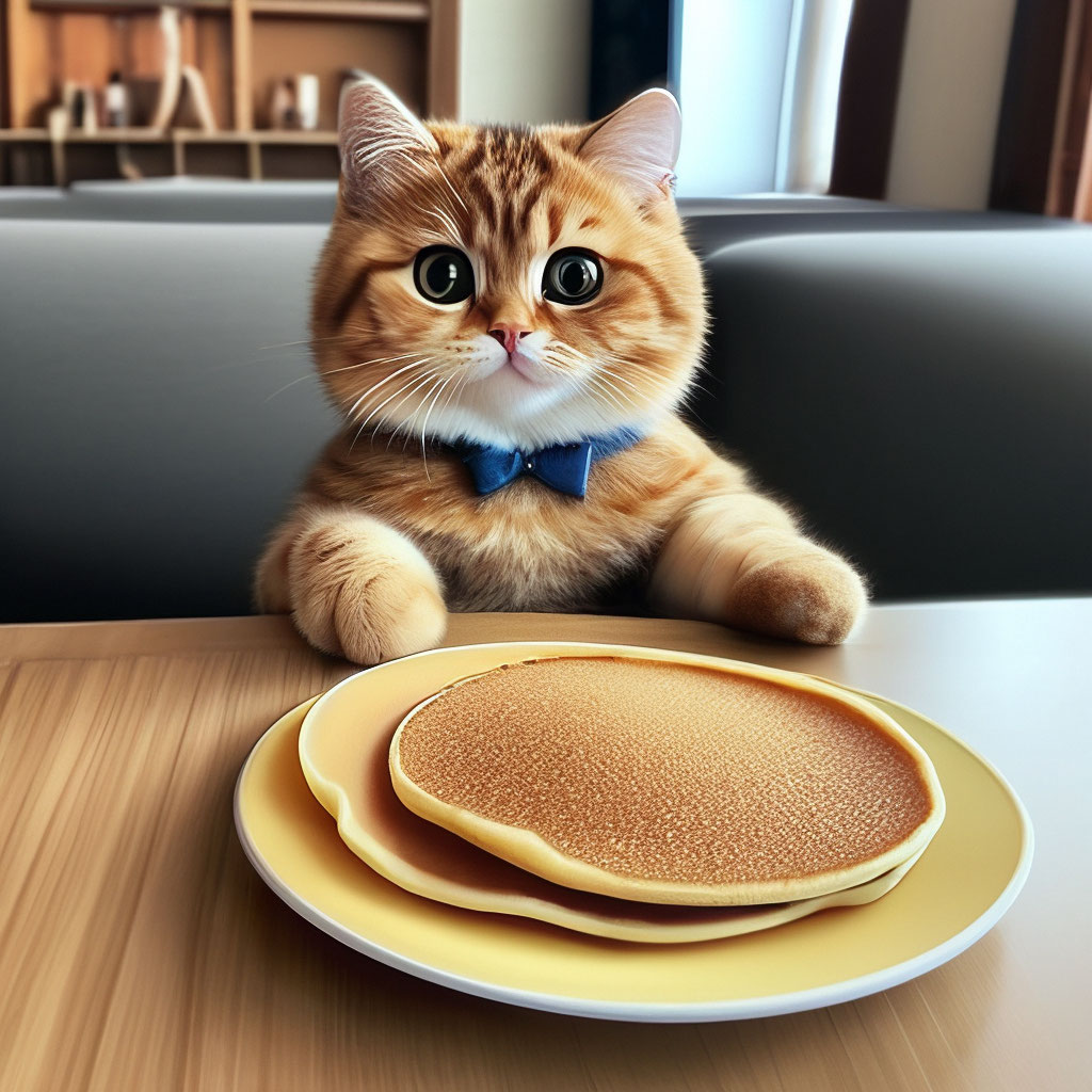 "Put likes on pancakes if you are …" — image created in Shedevrum