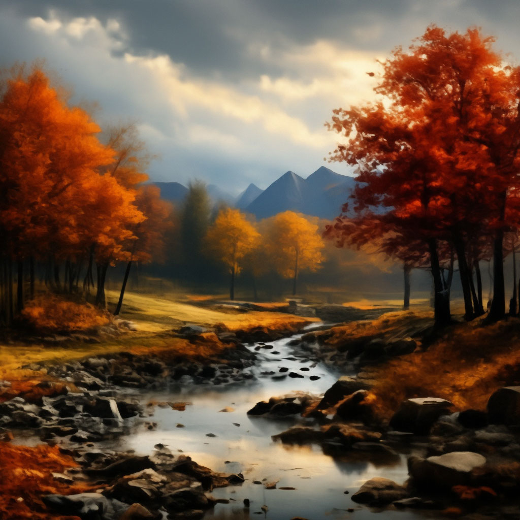 "Autumn landscape" — image created in Shedevrum