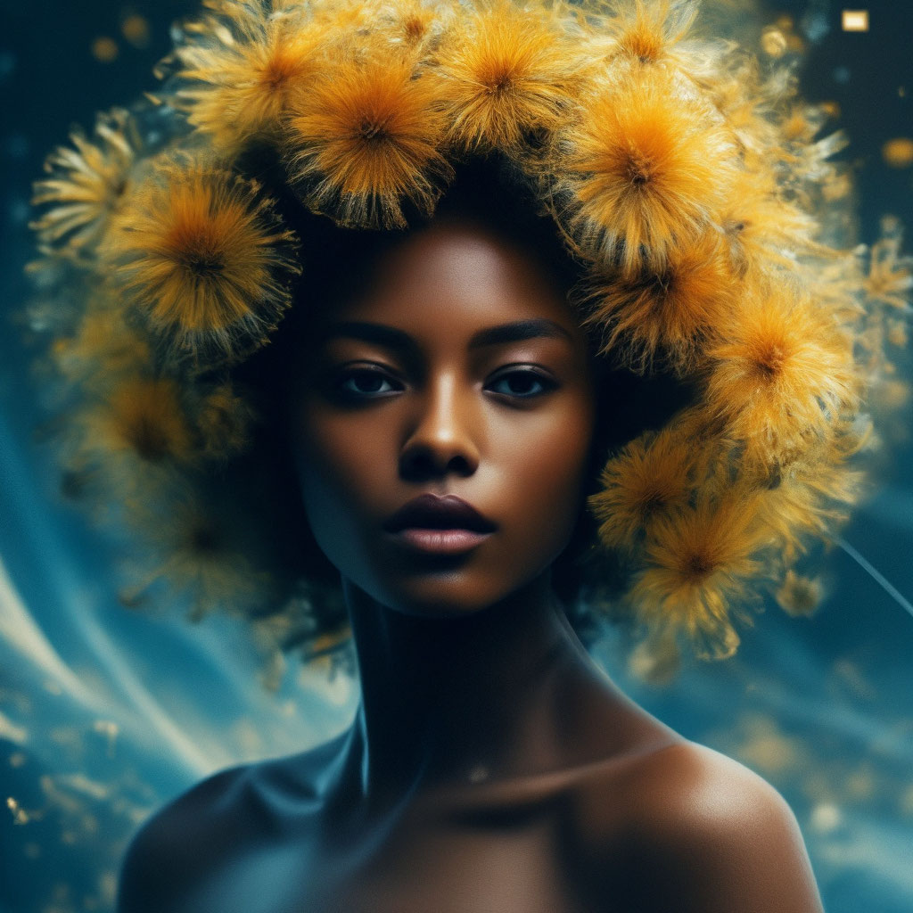 "Flower man, girl consists entirely of flowers, essentially of ...