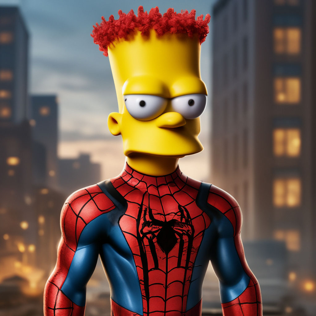 Spiderman Bart FiGPiN THE SiMPSONS TREEHOUSE OF HORROR SPiDER BART