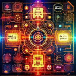 «Tables, graphs, symbols, signs, numbers, runes, letters. techno ...