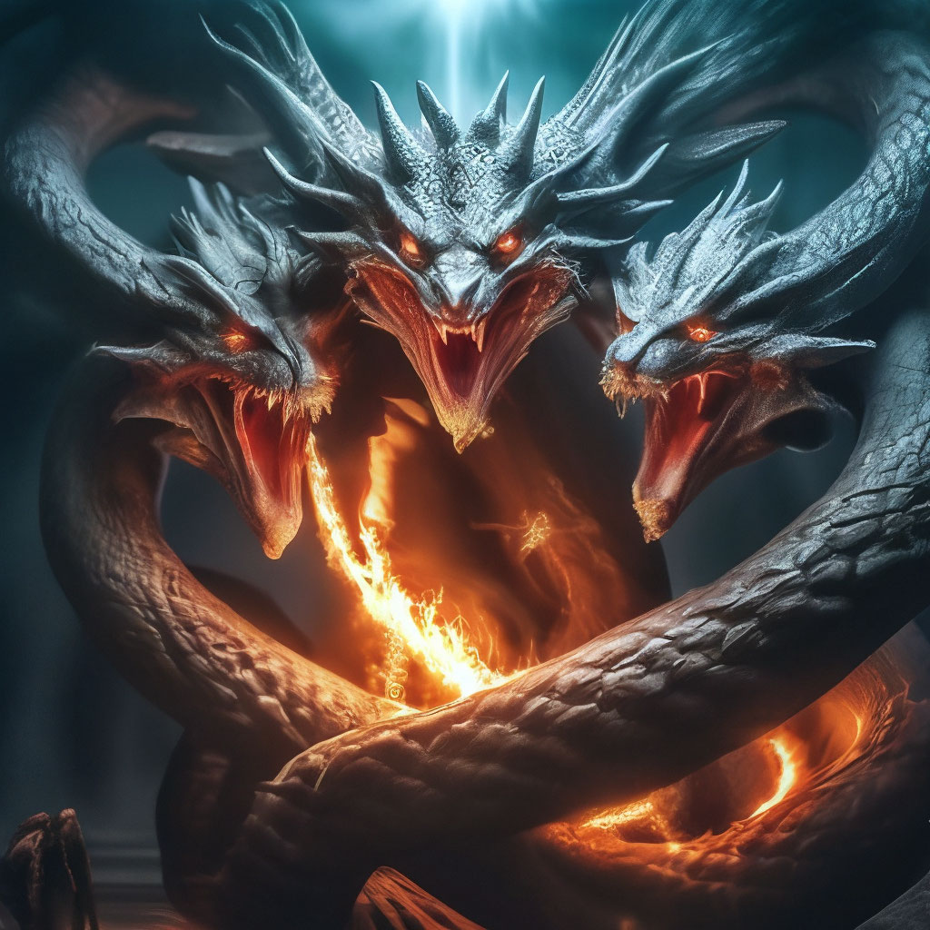 Three Headed Snake Monster