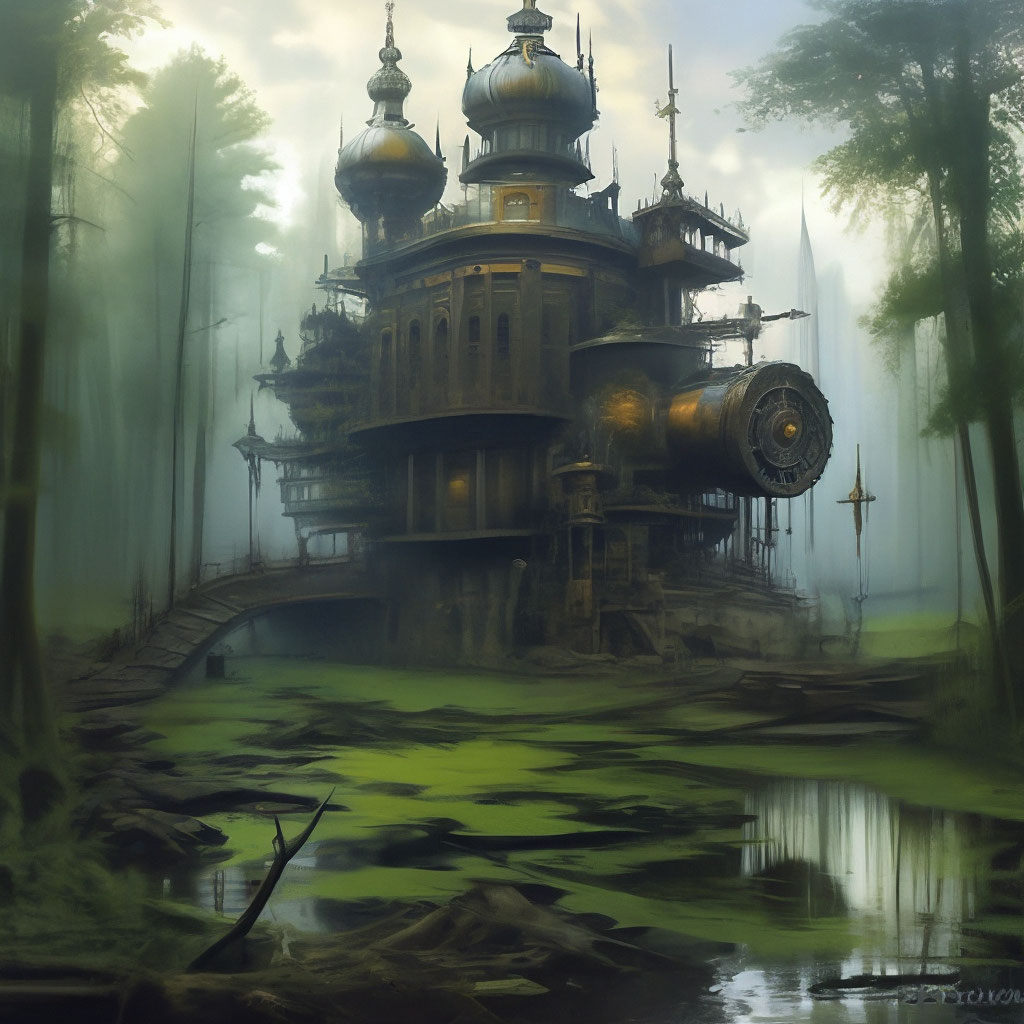 "Forest tsar, swamp, Voronezh" — image created in Shedevrum