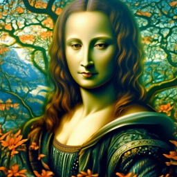 Ket X 500000 ️ fractal Mona Lisa, each airy structure of the tree is ...
