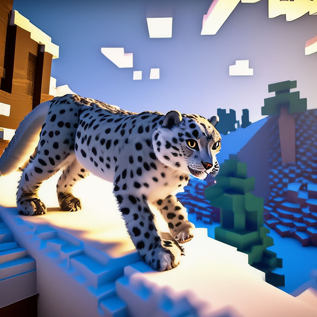 Minecraft Snow Leopard