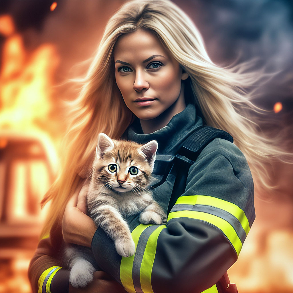 Female Firefighter Background