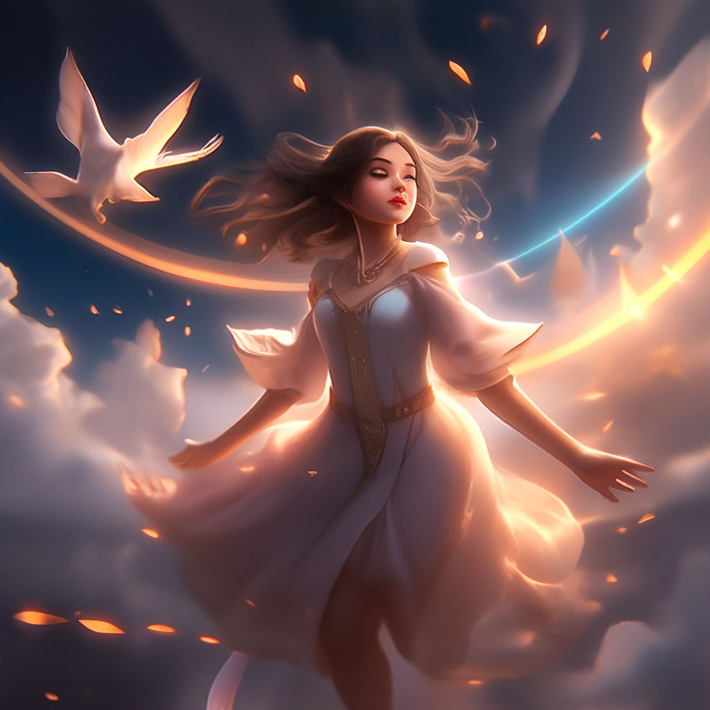Flying Girl In Fantasy