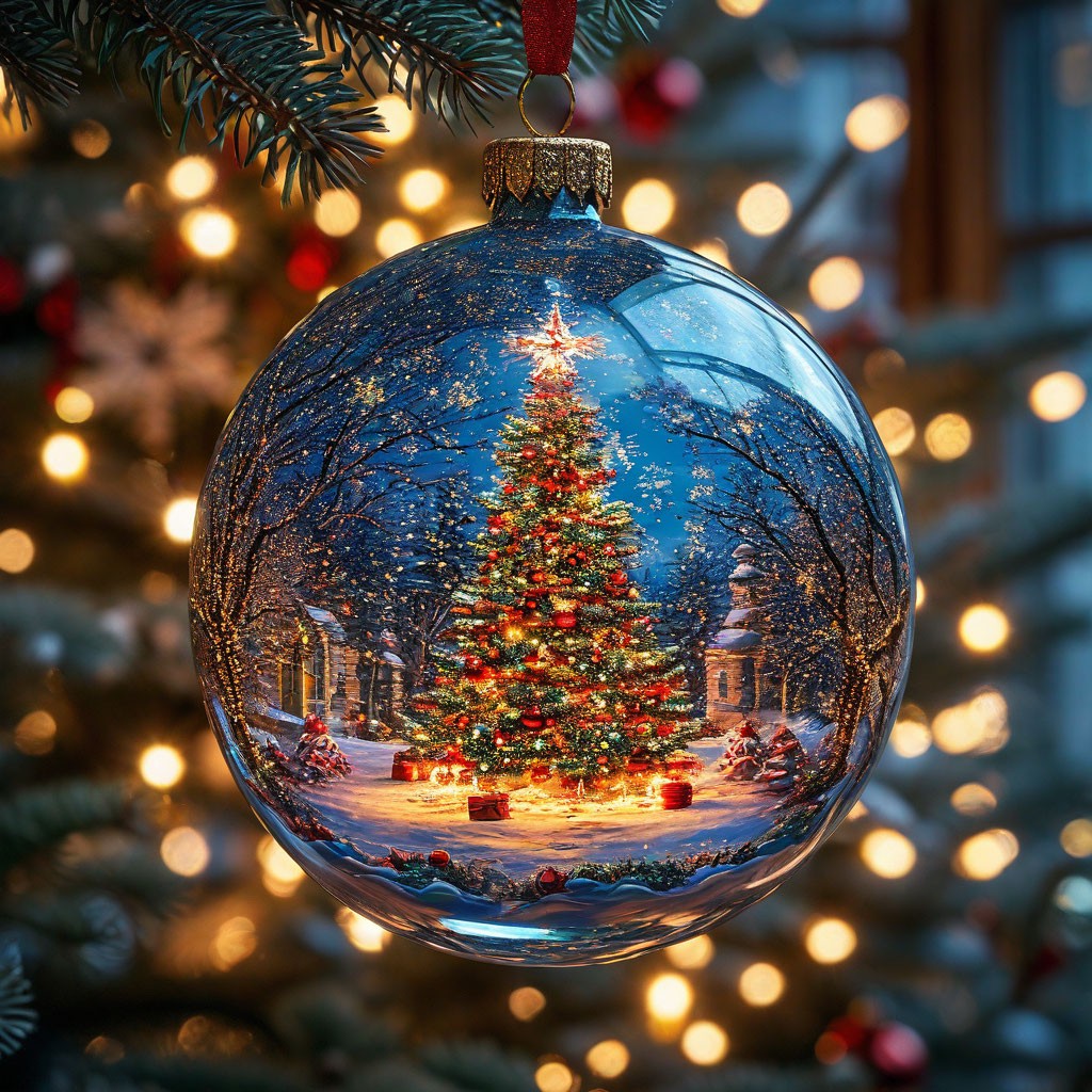 "A huge beautiful glass and unusual ball with many small details with a ...