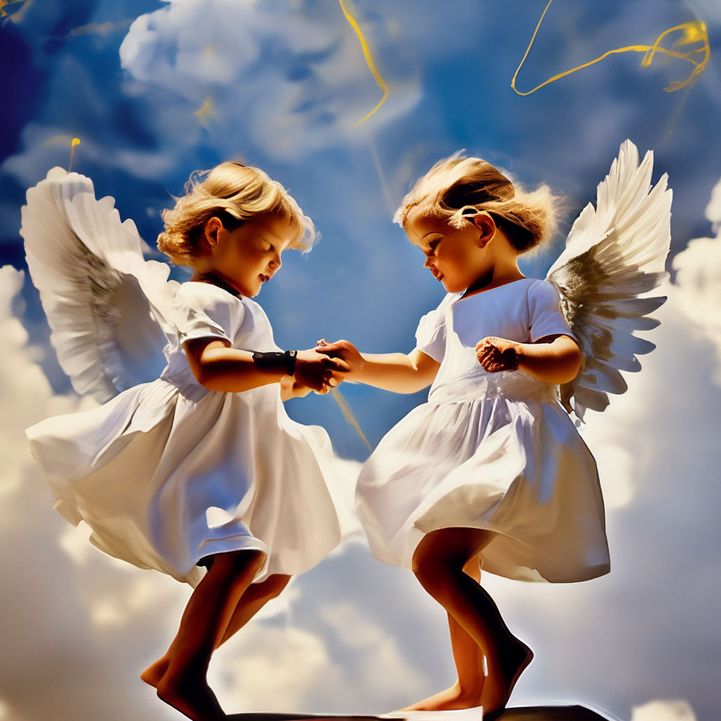 Two Angels Holding Hands