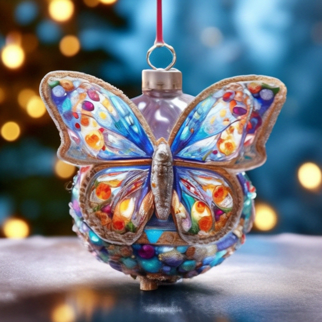 "The glass ball in it is a butterfly, fantasy crystal, radiance, glow ...