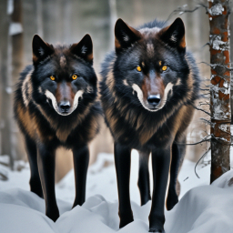 🤍 Black wolves in the wild full-length bright juicy realism ...